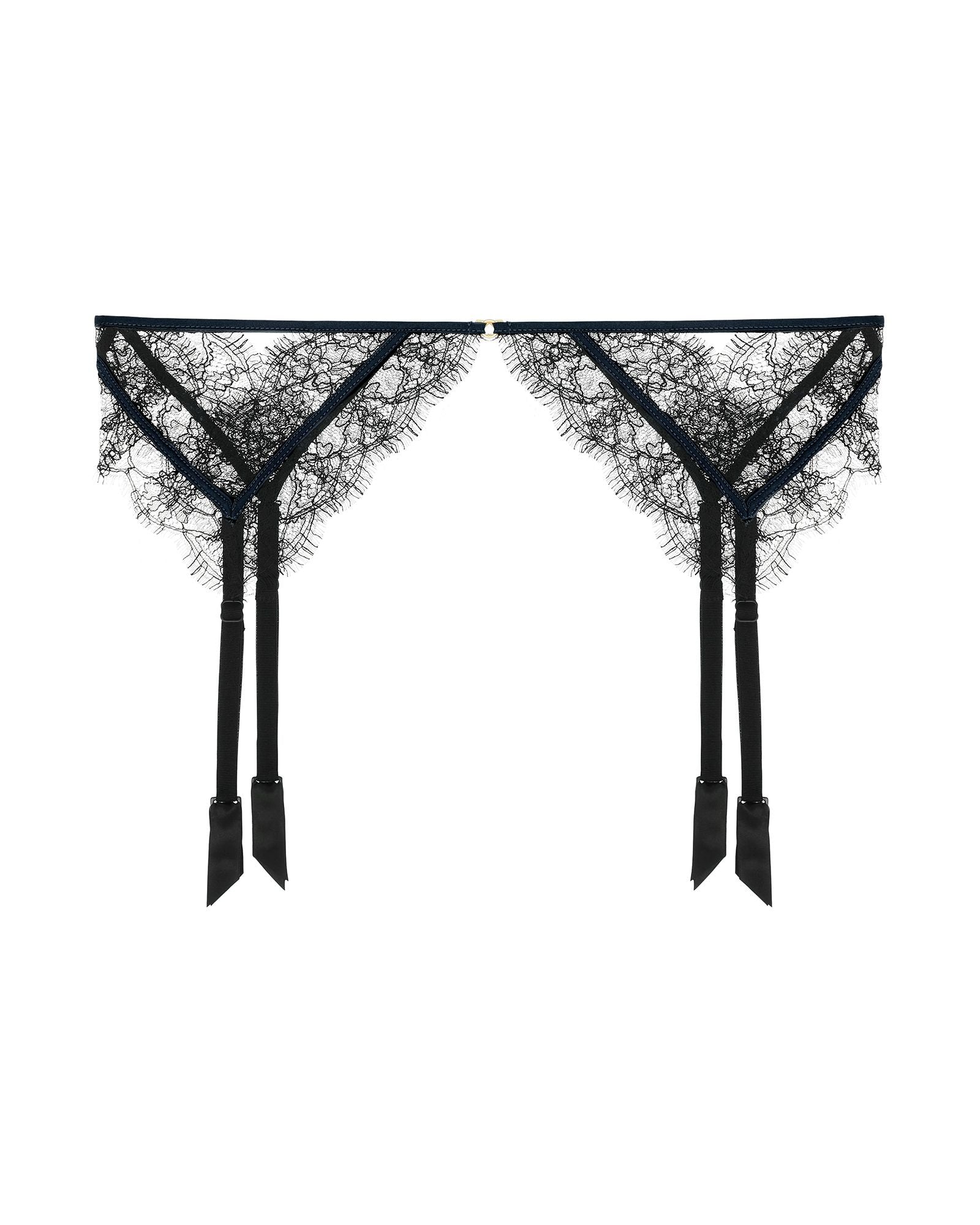 Lace Inset Garter Belt